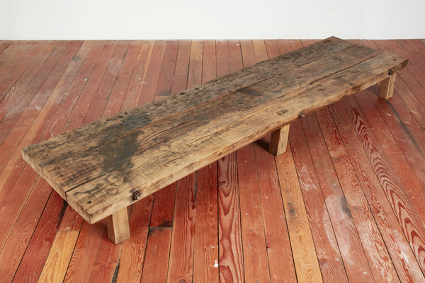 Primitive Wood Bench - Orange Furniture Los Angeles