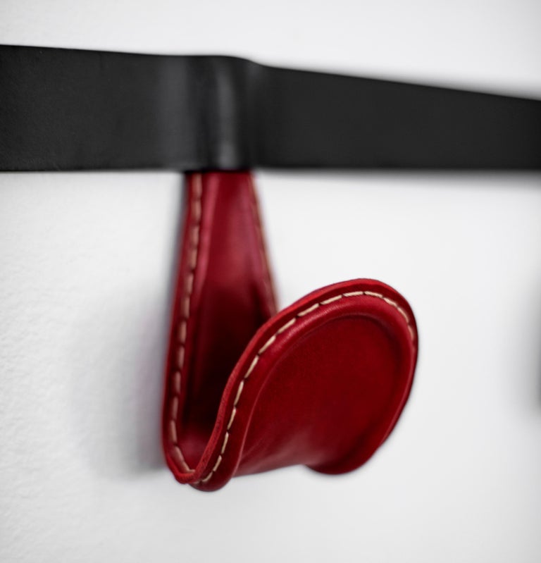 Atelier Iron and Leather Coat Rack - Orange Furniture Los Angeles