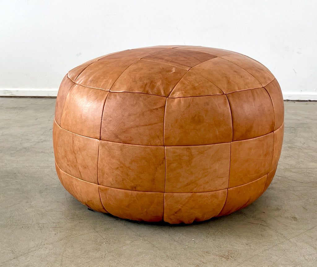 Vintage Ottoman - Orange Furniture Los Angeles