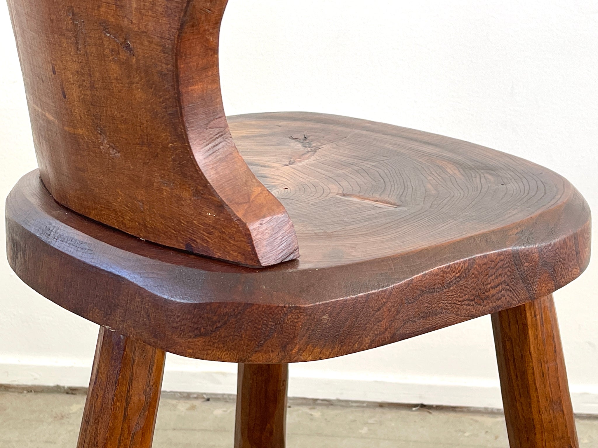 Sculptural Elm Wood Chair - Orange Furniture Los Angeles